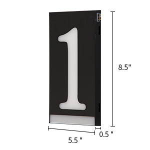 Homidea Backlit LED House Number 1 – HOMIDEA