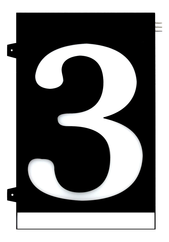 Homidea Backlit LED House Number 3 – HOMIDEA