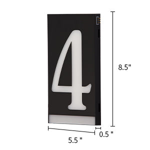 Homidea Backlit LED House Number 4 – HOMIDEA