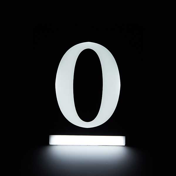 Homidea Backlit LED House Number 0 – HOMIDEA