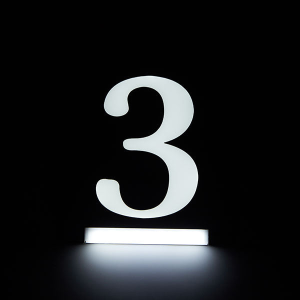 Homidea Backlit LED House Number 3 – HOMIDEA